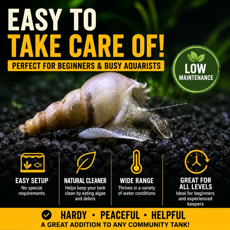 Buy Cream White Trumpet Snail — Natural Aquarium Cleaner | Galaxtic ...